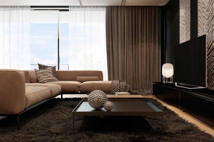 Modern Apartment Design Ideas With The Soft And Sleek Texture - RooHome