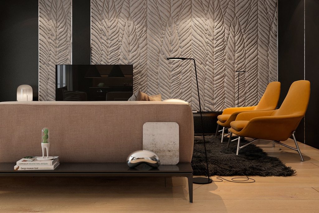 Modern Apartment Design Ideas With The Soft And Sleek Texture - RooHome