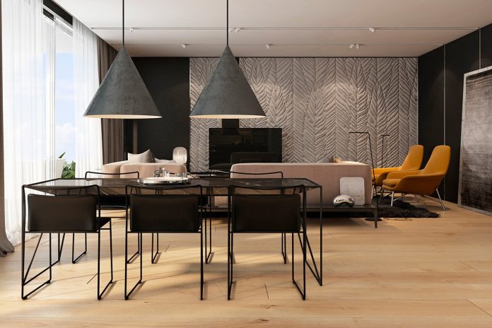 Modern Apartment Design Ideas With The Soft And Sleek Texture - RooHome