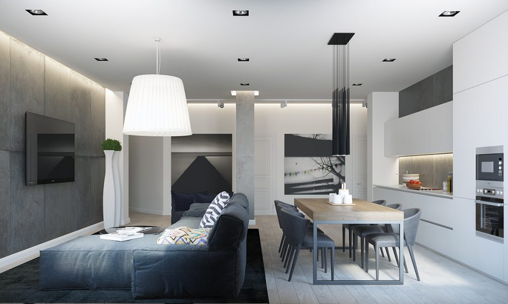 3 Open Plan Apartment Layout That Will Enchant You - RooHome