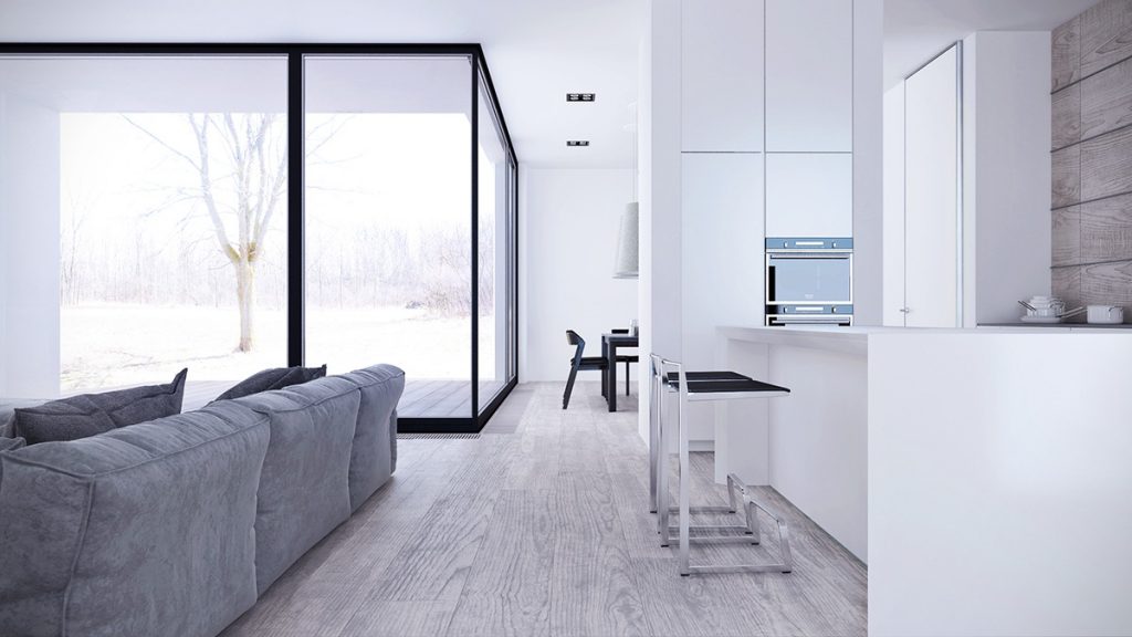 White Interior Design Style With Low-Profile Furniture - RooHome