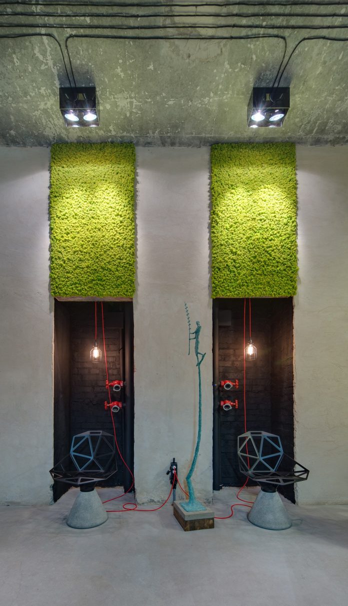 Industrial Living Room and Creative Home Office Design - RooHome