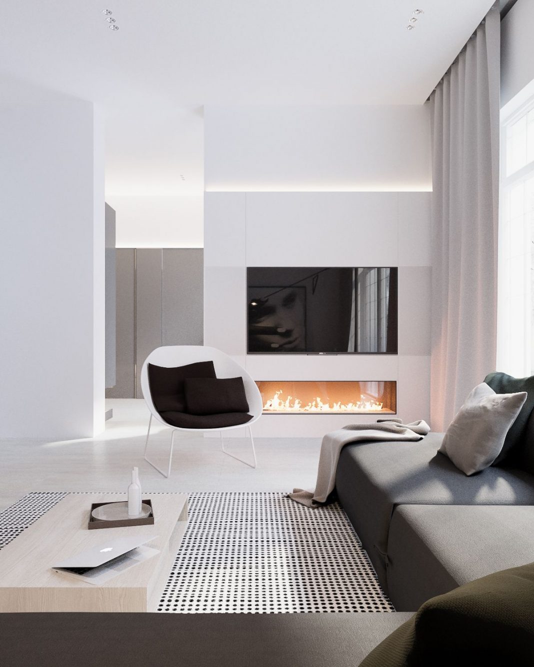 Modern Stylish Apartment Interior Design In A Simplicity - RooHome