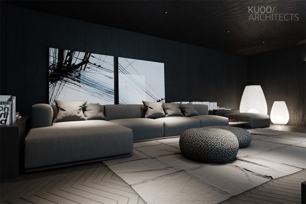 8 Living Room Interior Designs and Layout with Dramatic Dark Shades ...