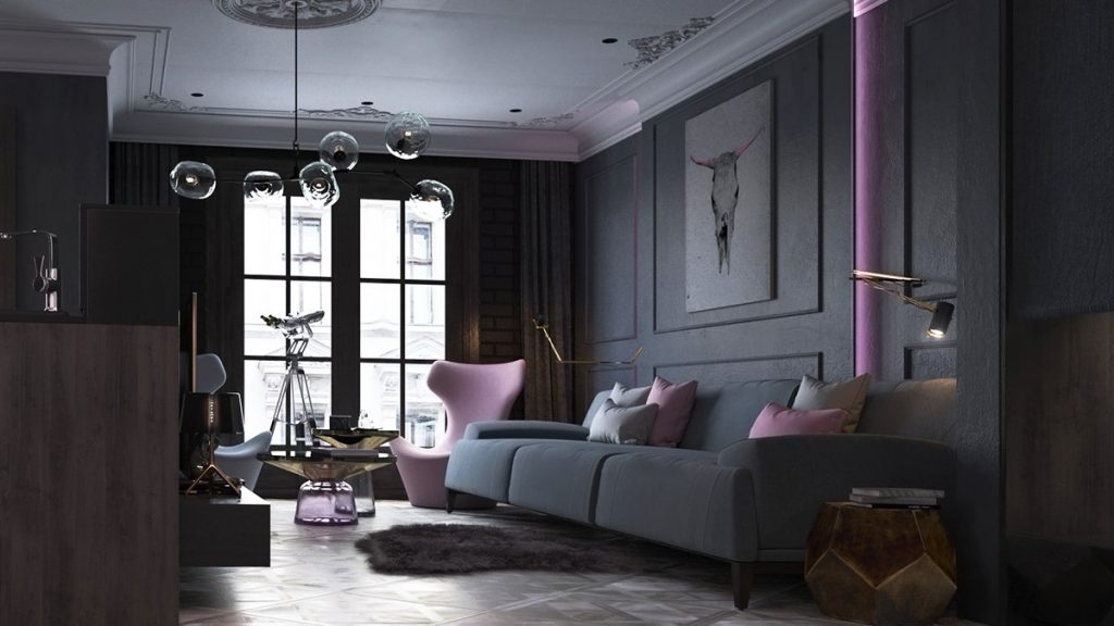 8 Living Room Interior Designs and Layout with Dramatic Dark Shades ...