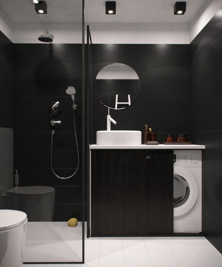 Choosing A Dark Color Theme For Tiny Apartment Design - RooHome