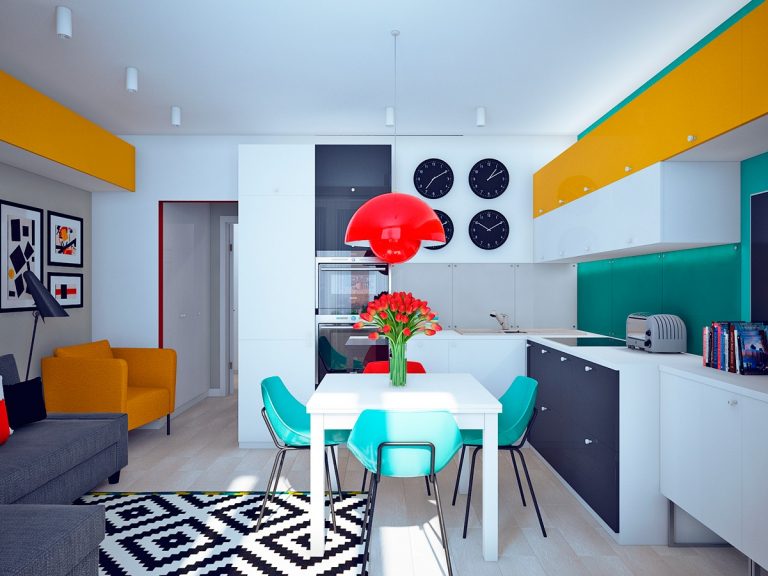 Unique Studio apartment Design With Different Style in Every Room - RooHome