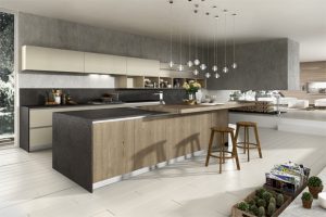 Kitchen Design Idea By White And Gray Color Combination - RooHome