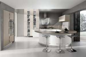 Kitchen Design Idea By White And Gray Color Combination - RooHome