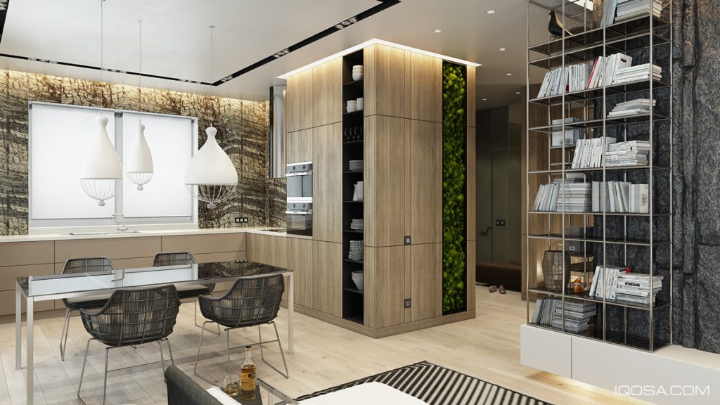 Home Interior Design Combining With Cool Wall Texture And Soft Color ...