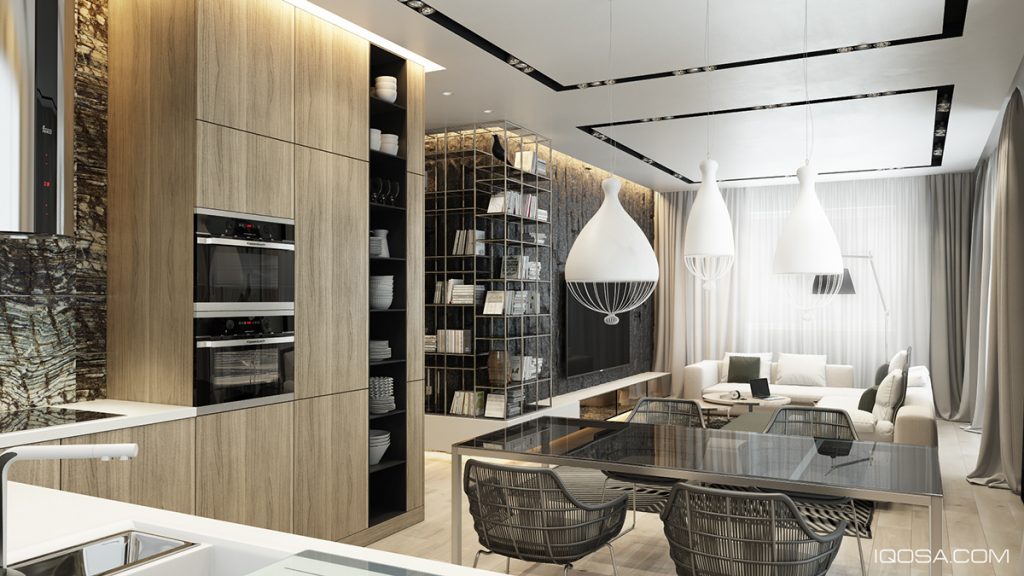 Home Interior Design Combining With Cool Wall Texture And Soft Color ...