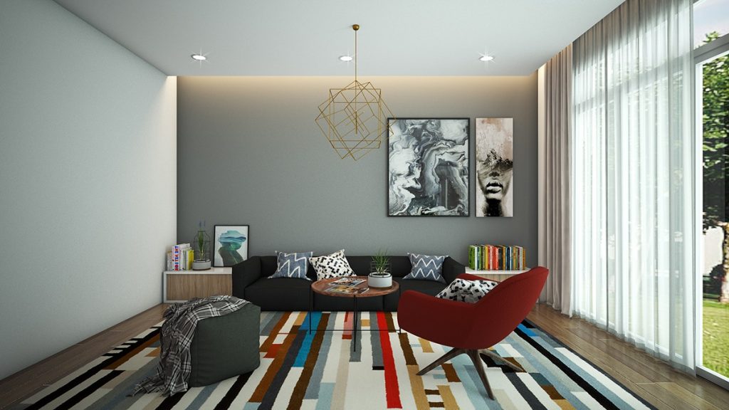 Cozy And Colorful Modern Apartment Design Brings Calm Appearance - RooHome