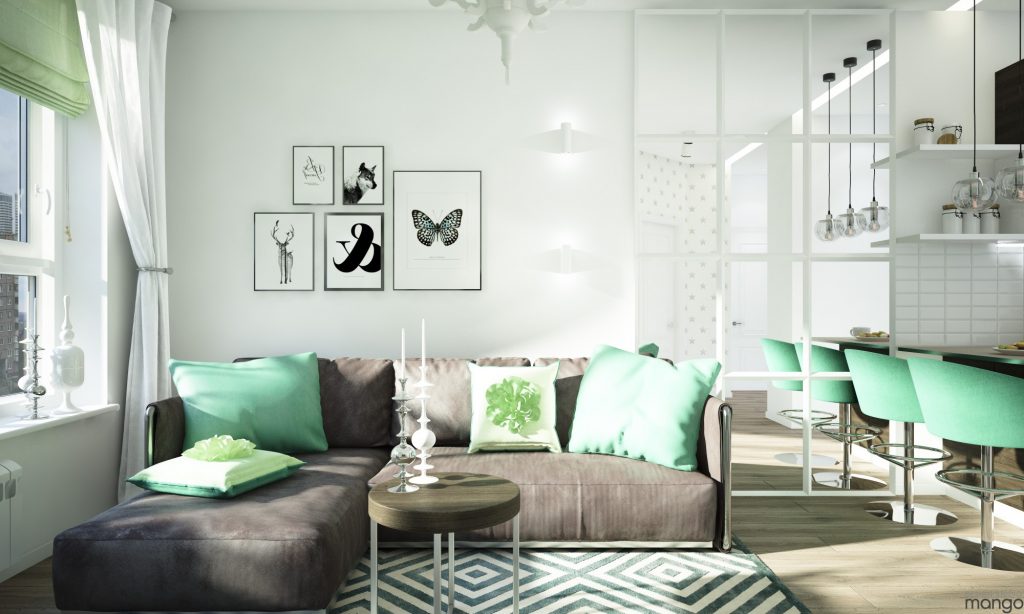 Gorgeous Studio Apartment Design With Beautiful and Perfect Decorating ...