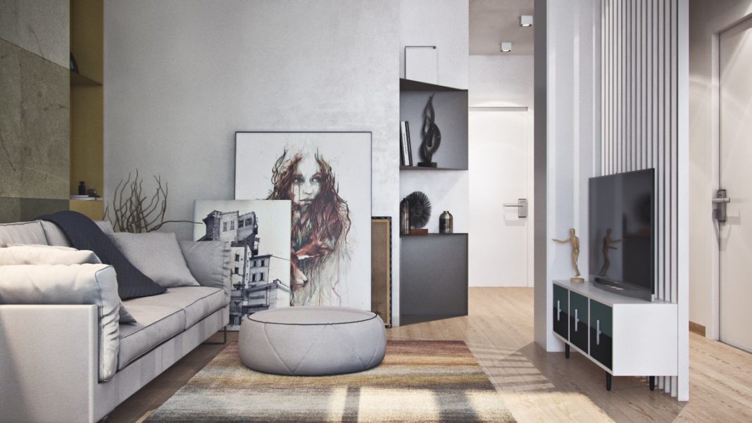Simple Apartment Design Using Soft Color Decor Will Bring a Minimalist ...