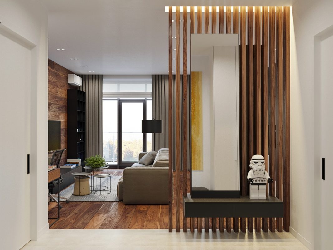 Applying a Rustic Studio Apartment Design Which Decor By Wooden Accent ...