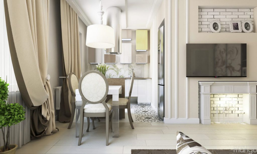 Luxury Small Apartment Design Using Soft Color and Awesome Decor Ideas ...