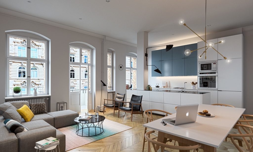 The Best Open Plan Interior Designs Which Applied With Fashionable and ...