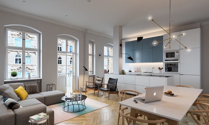 The Best Open Plan Interior Designs Which Applied With Fashionable and ...